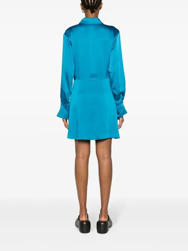 Simkhai Talid Draped Mini Dress - Blue