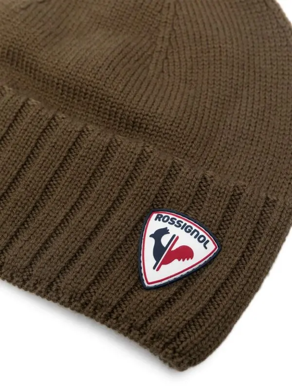 Rossignol Logo-patch Wool Beanie - Green