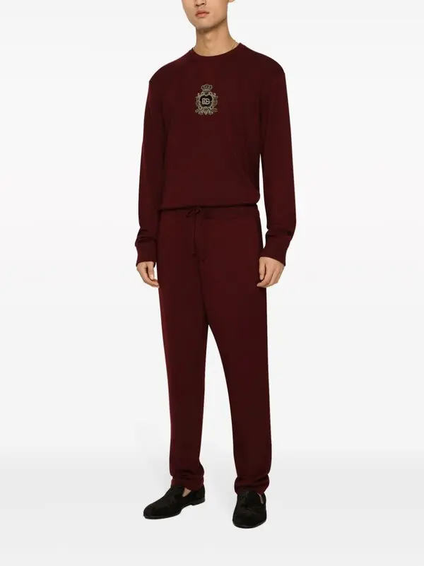 Dolce & Gabbana Logo Embellished Virgin Wool-cashmere Sweatshirt