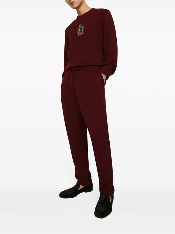 Dolce & Gabbana Logo Embellished Virgin Wool-cashmere Sweatshirt