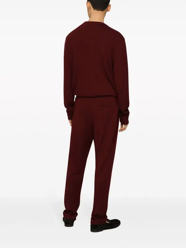 Dolce & Gabbana Logo Embellished Virgin Wool-cashmere Sweatshirt