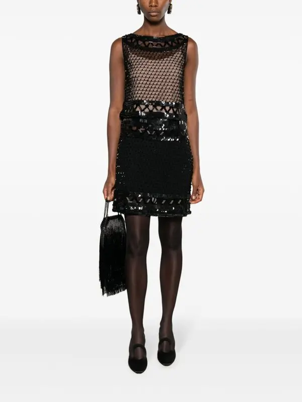 Alberta Ferretti Beaded Miniskirt