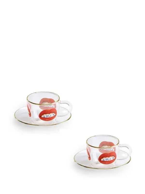 SELETTI Graphic-print Coffee Cups