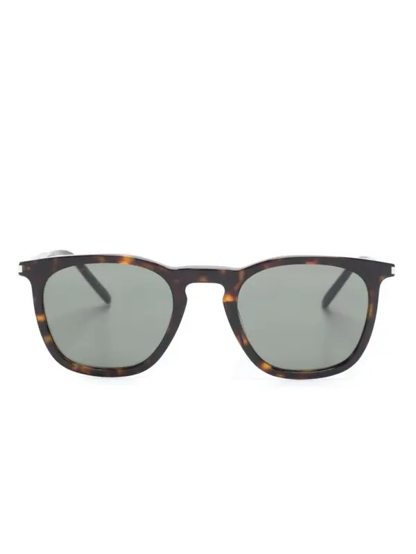 Saint Laurent Tortoiseshell Square Frame Sunglasses - Brown