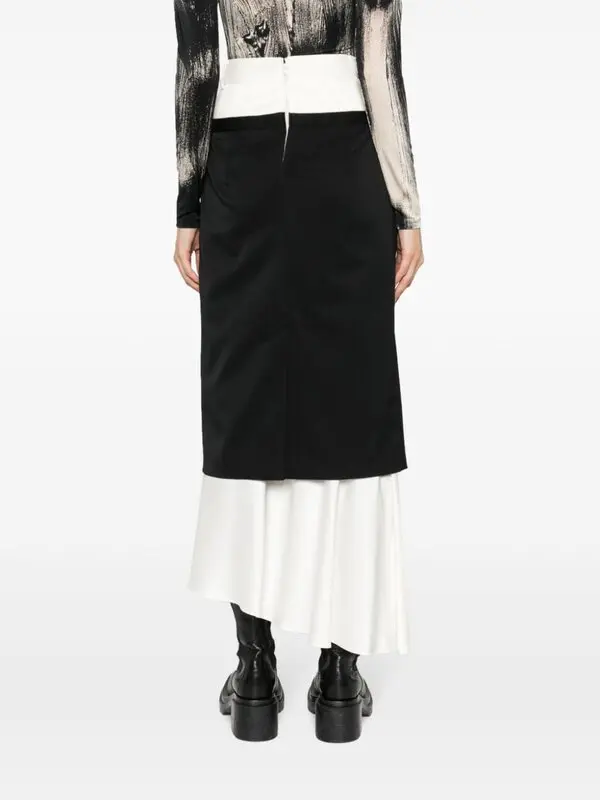 MAISON MARGIELA Layered Asymmetric Maxi Skirt