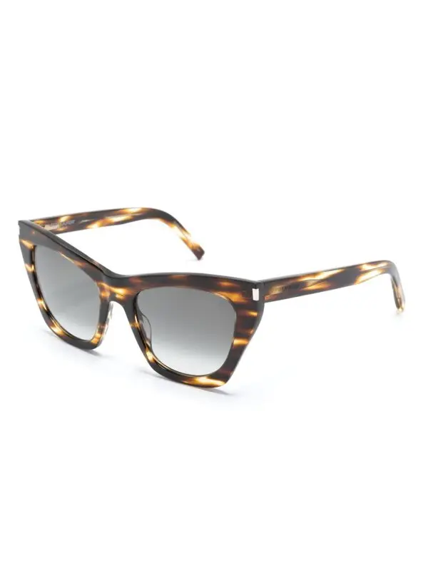 Saint Laurent Logo-engraved Cat-eye Sunglasses