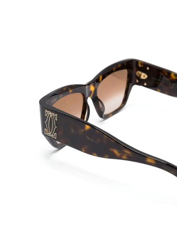 CARTIER Logo-embossed Cat-eye Sunglasses
