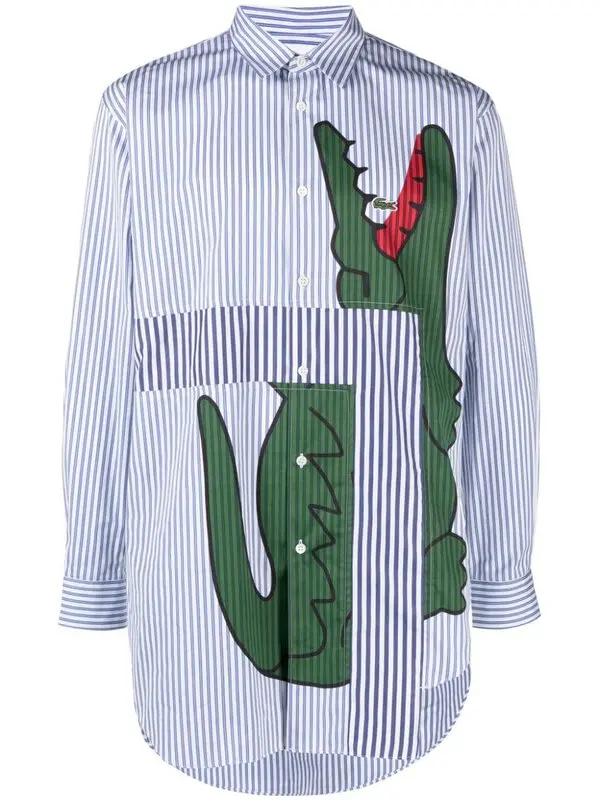 Comme Des Garçons X Lacoste Graphic-print Shirt - White