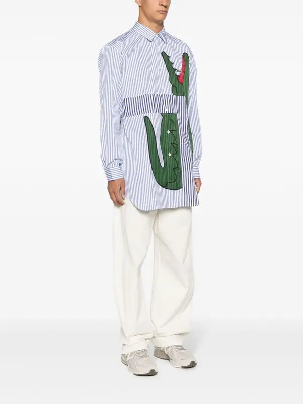 Comme Des Garçons X Lacoste Graphic-print Shirt - White
