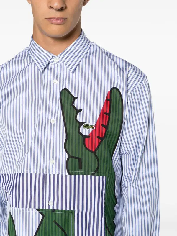 Comme Des Garçons X Lacoste Graphic-print Shirt - White