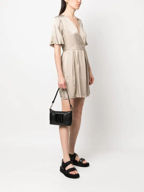 Armani Exchange Logo Embellished Shoulder Bag
