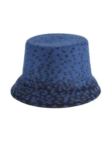 Borsalino Jacquard Wool Bucket Hat - Blue