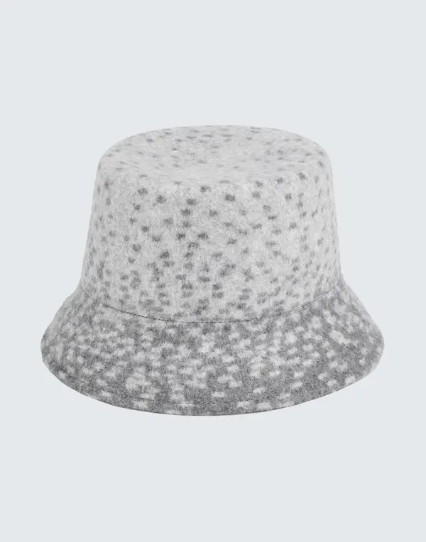 Borsalino Jacquard Wool Bucket Hat - Grey