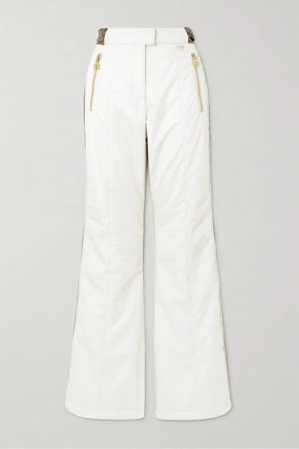 Balmain Canvas Jacquard-trimmed Flared Ski Pants