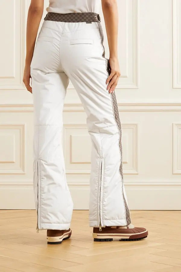 Balmain Canvas Jacquard-trimmed Flared Ski Pants