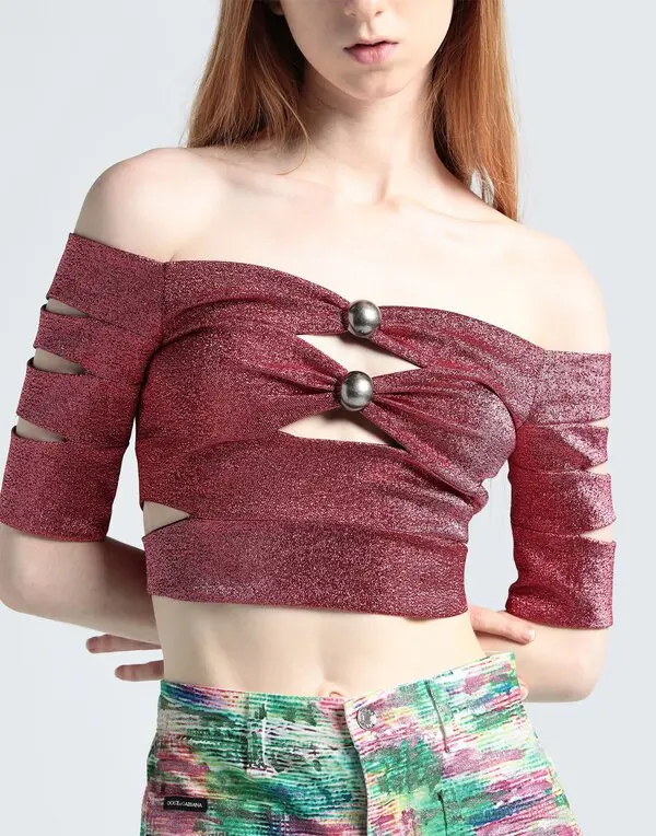 AREA Crepe Crop Top