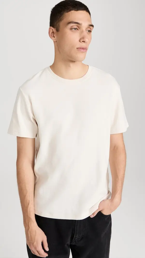 FRAME Duo Fold Tee - White Sand