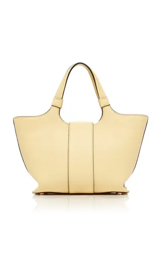 ROGER VIVIER Grand Viv' Choc Leather Tote Bag - Yellow