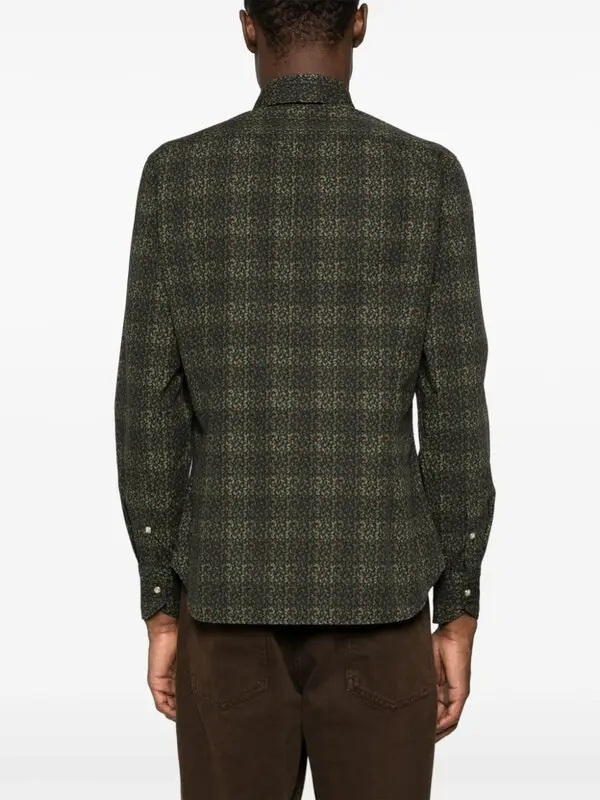 TINTORIA MATTEI 954 Geometric-print Cotton Shirt
