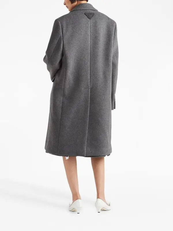 Prada Single-breasted Velour Coat