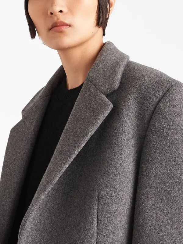 Prada Single-breasted Velour Coat
