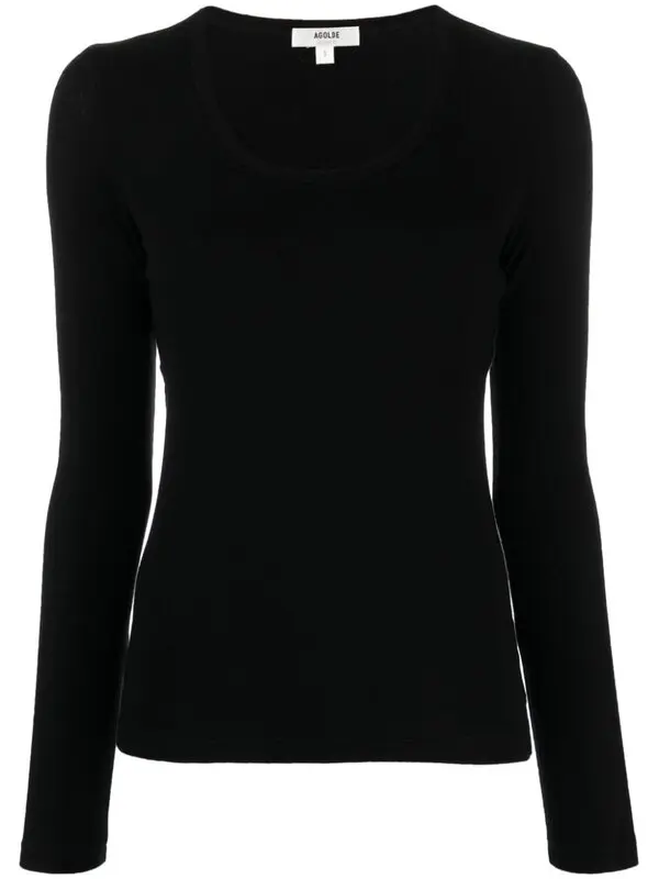 AGOLDE Scoop-neck Lyocell-blend Jumper