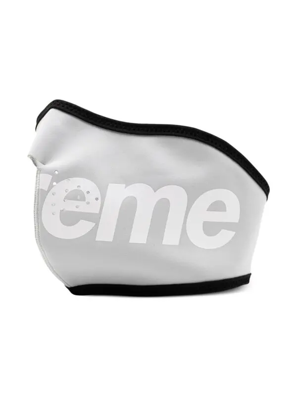 Supreme X Windstopper Logo-print Face Mask - Grey