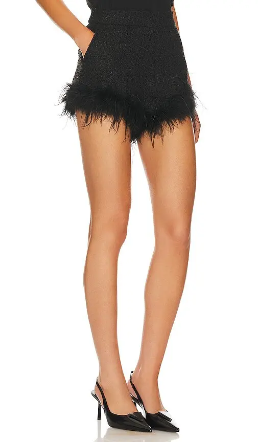 Line & Dot Marci Feather Hem Shorts