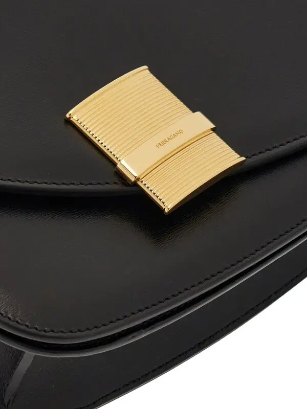 FERRAGAMO Xs Fiamma Leather Crossbody Bag