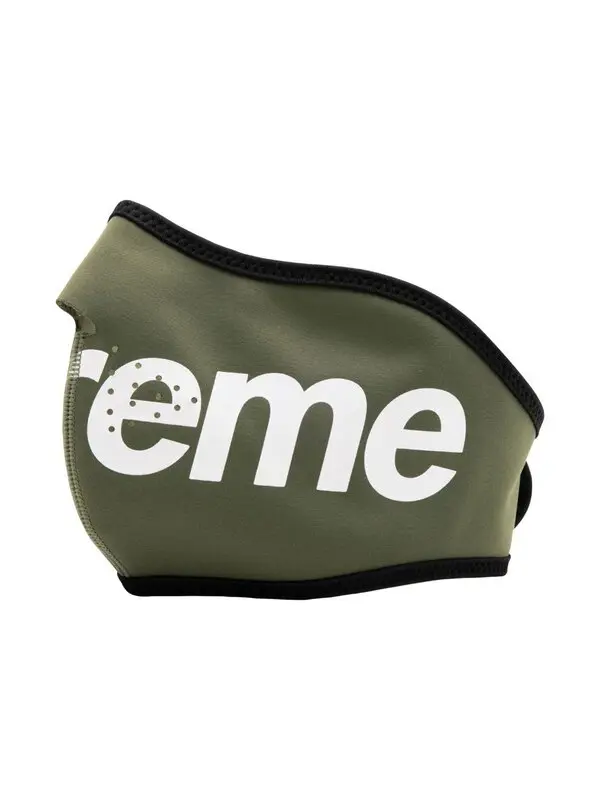 Supreme X Windstopper Logo-print Face Mask - Green