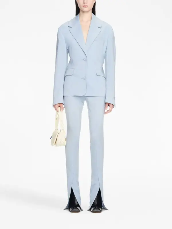Off-White Notcheded-lapels Single-breasted Blazer