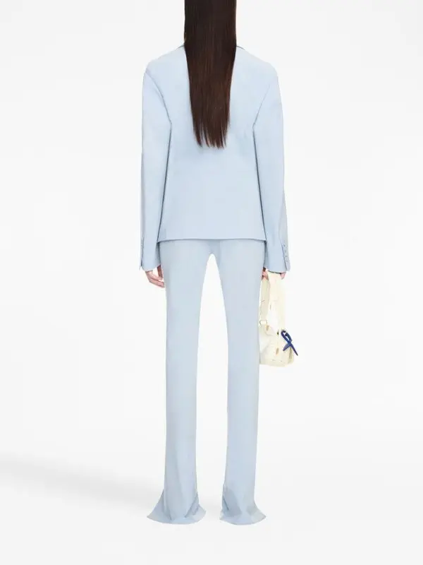 Off-White Notcheded-lapels Single-breasted Blazer