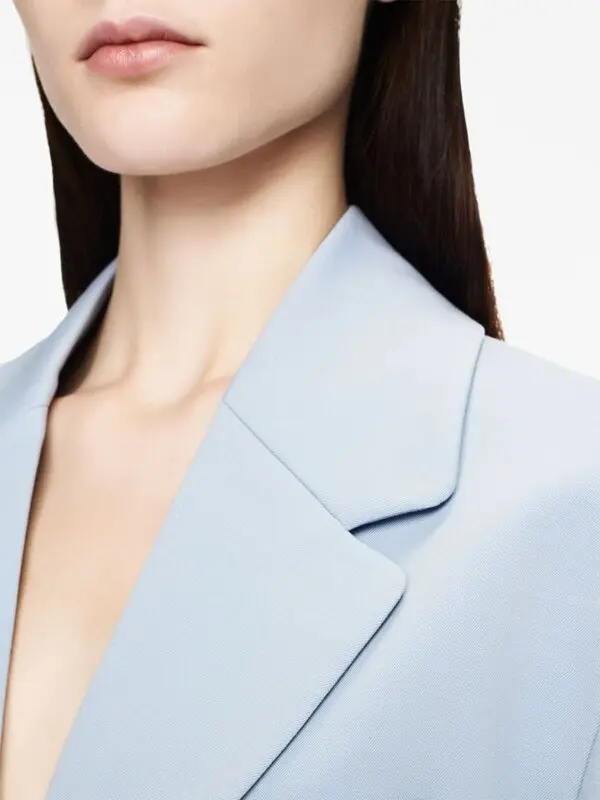 Off-White Notcheded-lapels Single-breasted Blazer