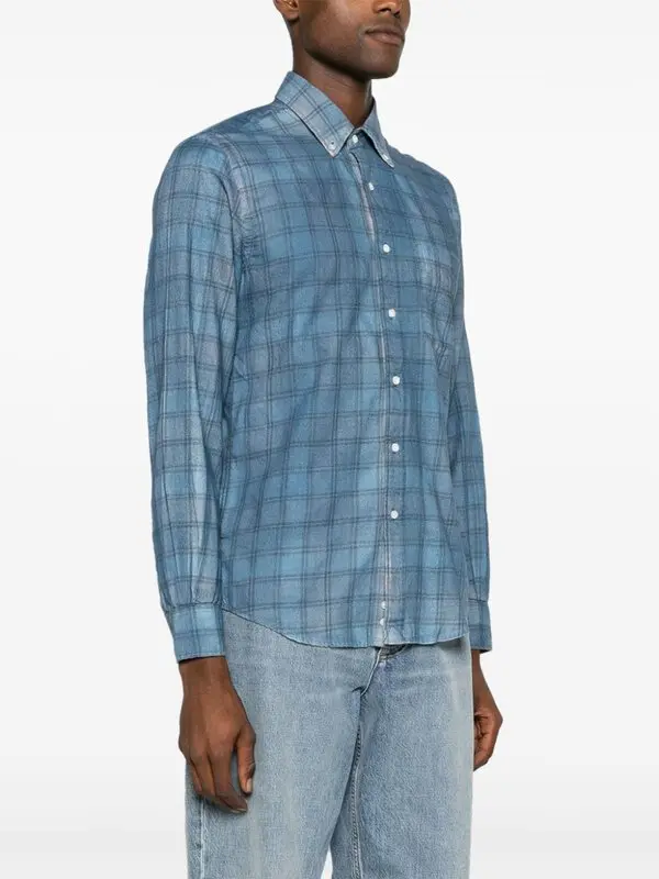 Aspesi Plaid Check-print Cotton Shirt