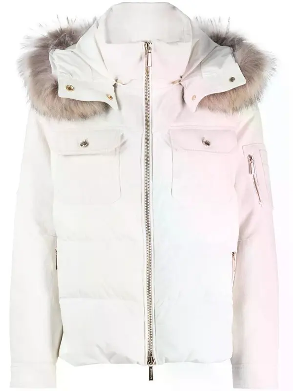 MOORER Detachable-hood Down Jacket - Neutrals