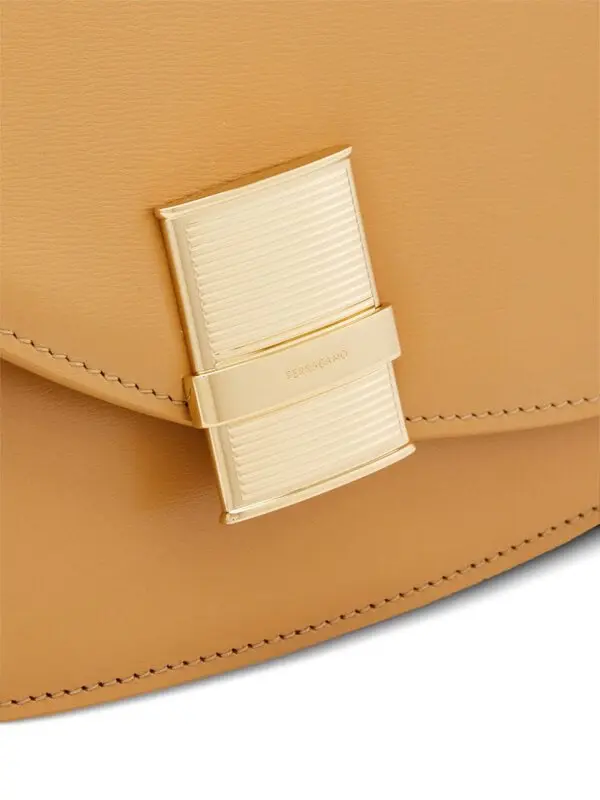 FERRAGAMO Small Asymmetric Shoulder Bag - Neutrals
