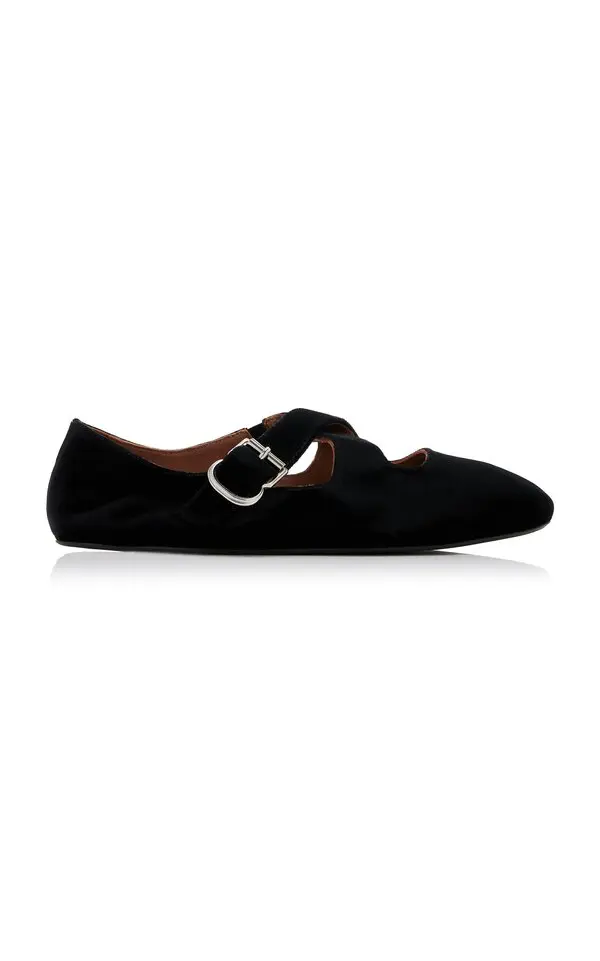 Alaïa Velvet Ballet Flats