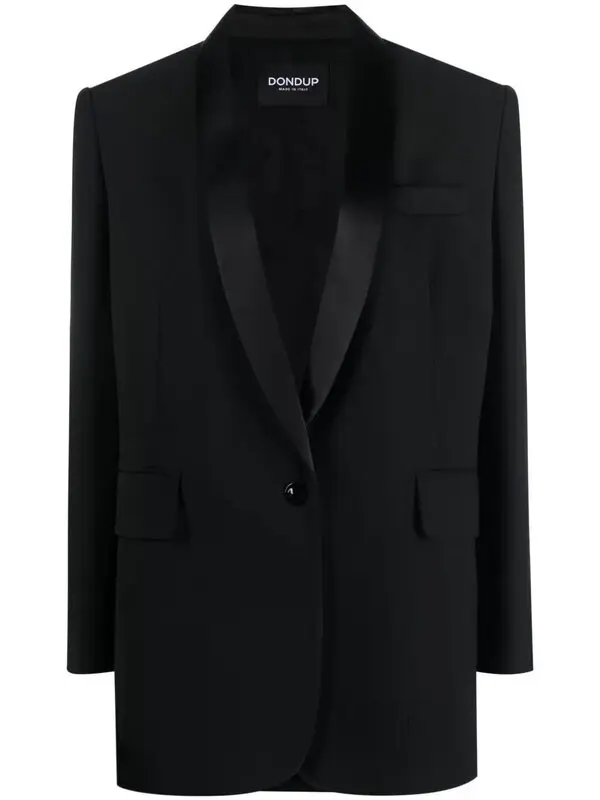 DONDUP Single-breasted Virgin Wool-blend Jacket