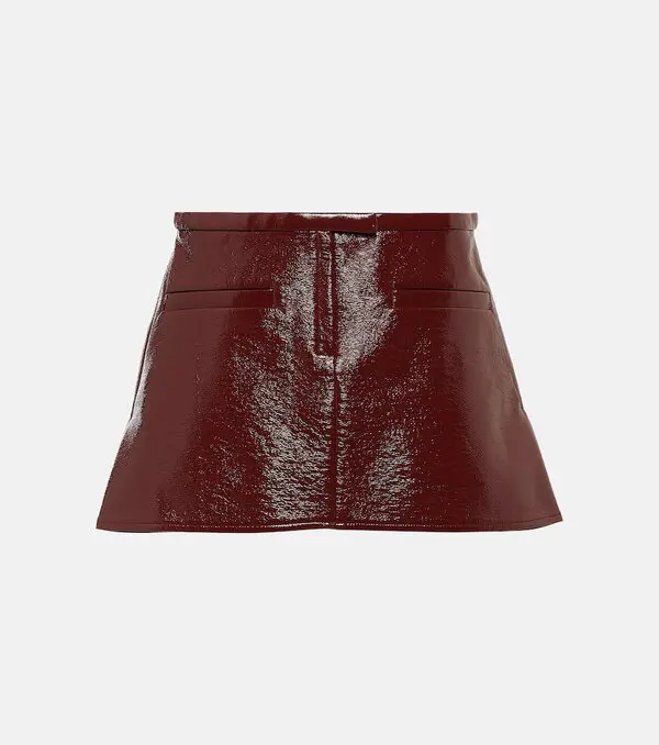 COURREGES Courrèges Vinyl Mini Skirt - Red