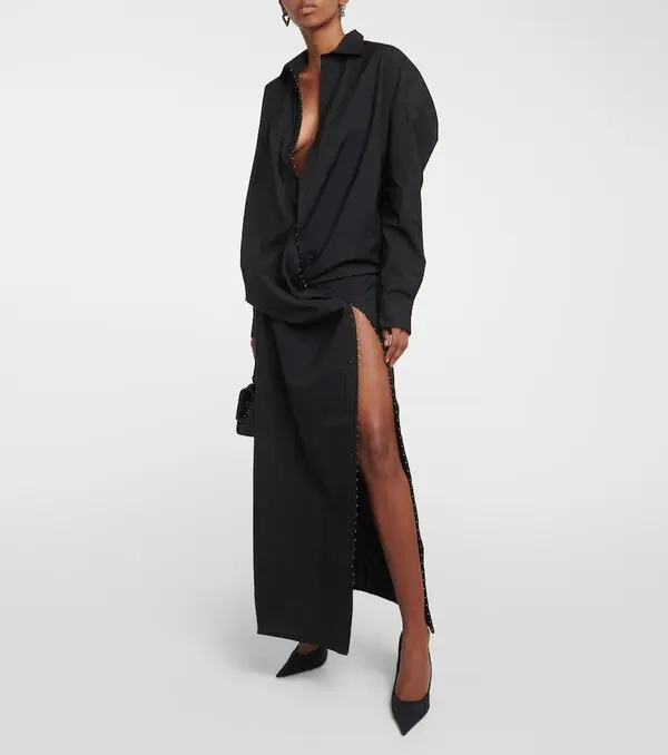 Y/Project Hook And Eye Shirt Dress In Black - 30% Off | Editorialist