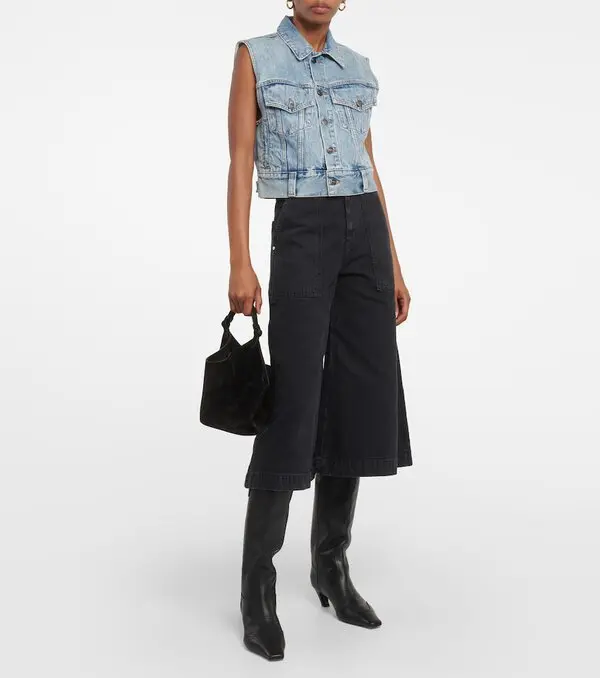 Khaite Lizzo Cropped Denim Vest