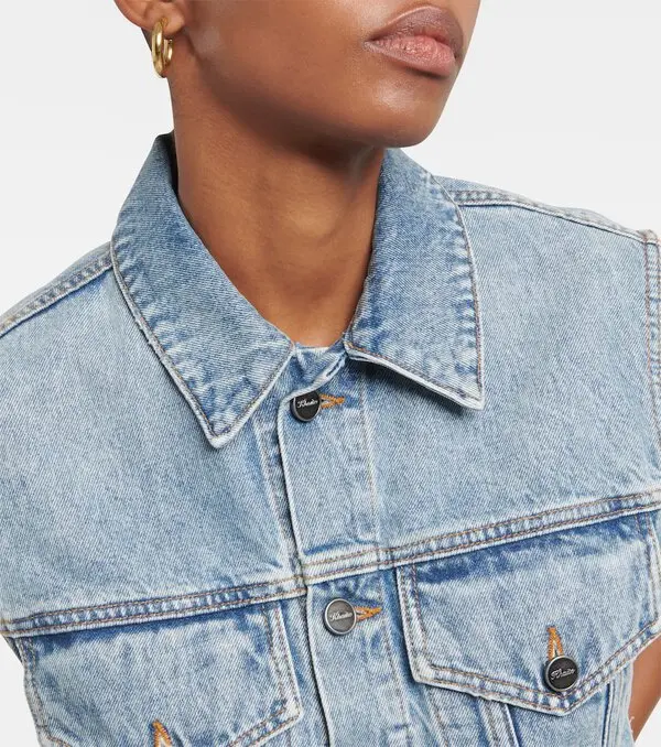 Khaite Lizzo Cropped Denim Vest
