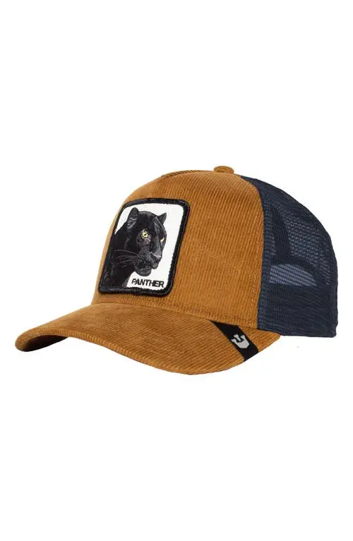 GOORIN BROS Panthuroy Panther Patch Corduroy Trucker Hat - Whiskey