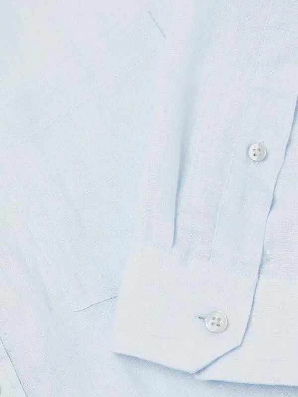 Vince Linen Button-front Shirt - Glacier