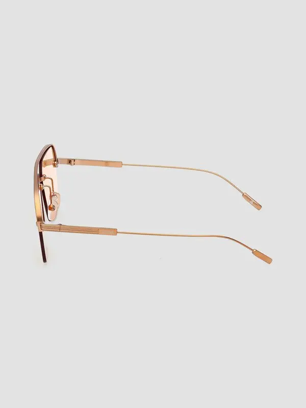 Zegna 57mm Plastic Aviator Sunglasses - Matte Orange