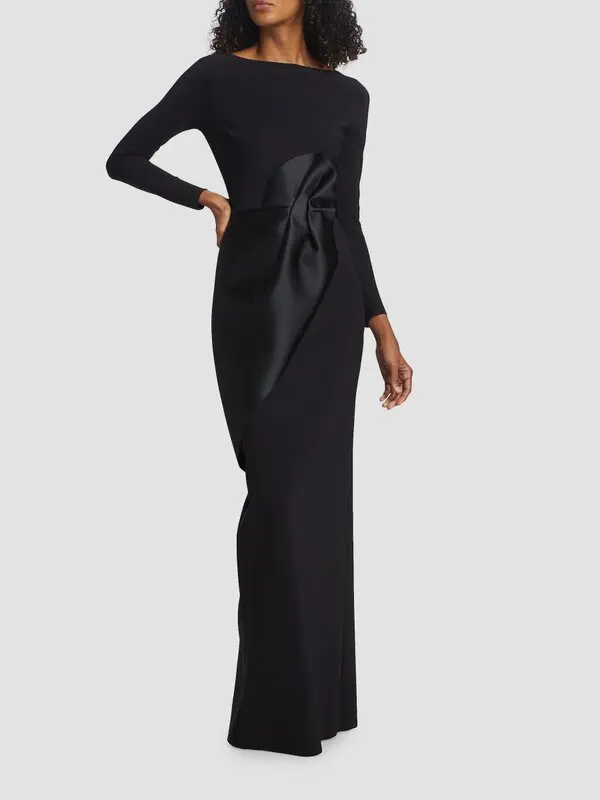Chiara Boni La Petite Robe Shui Stretch Long-sleeve Gown
