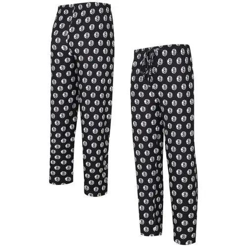 CONCEPTS SPORT Brooklyn Nets Allover Logo Print Gauge Sleep Pants