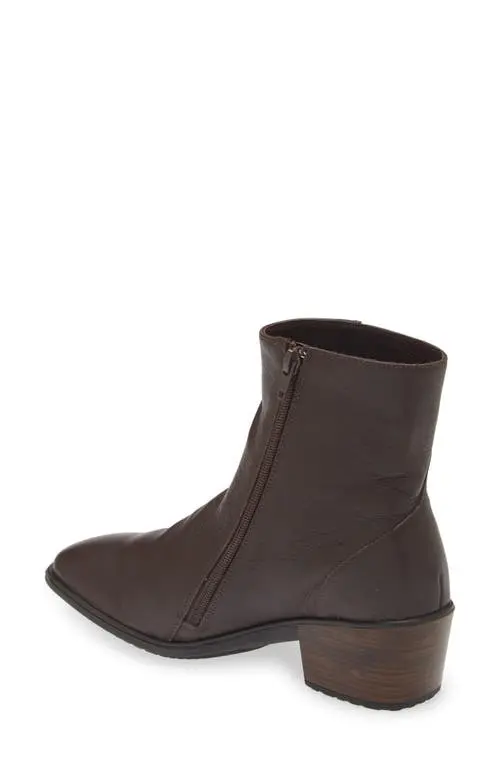 Naot Goodie Zip Ankle Boots - Water Resistant Brown Leather