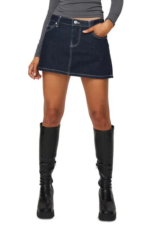 Princess Polly Bracken Low Rise Denim Miniskirt