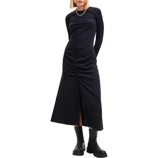 Desigual Samantha Long Sleeve Ruched Dress